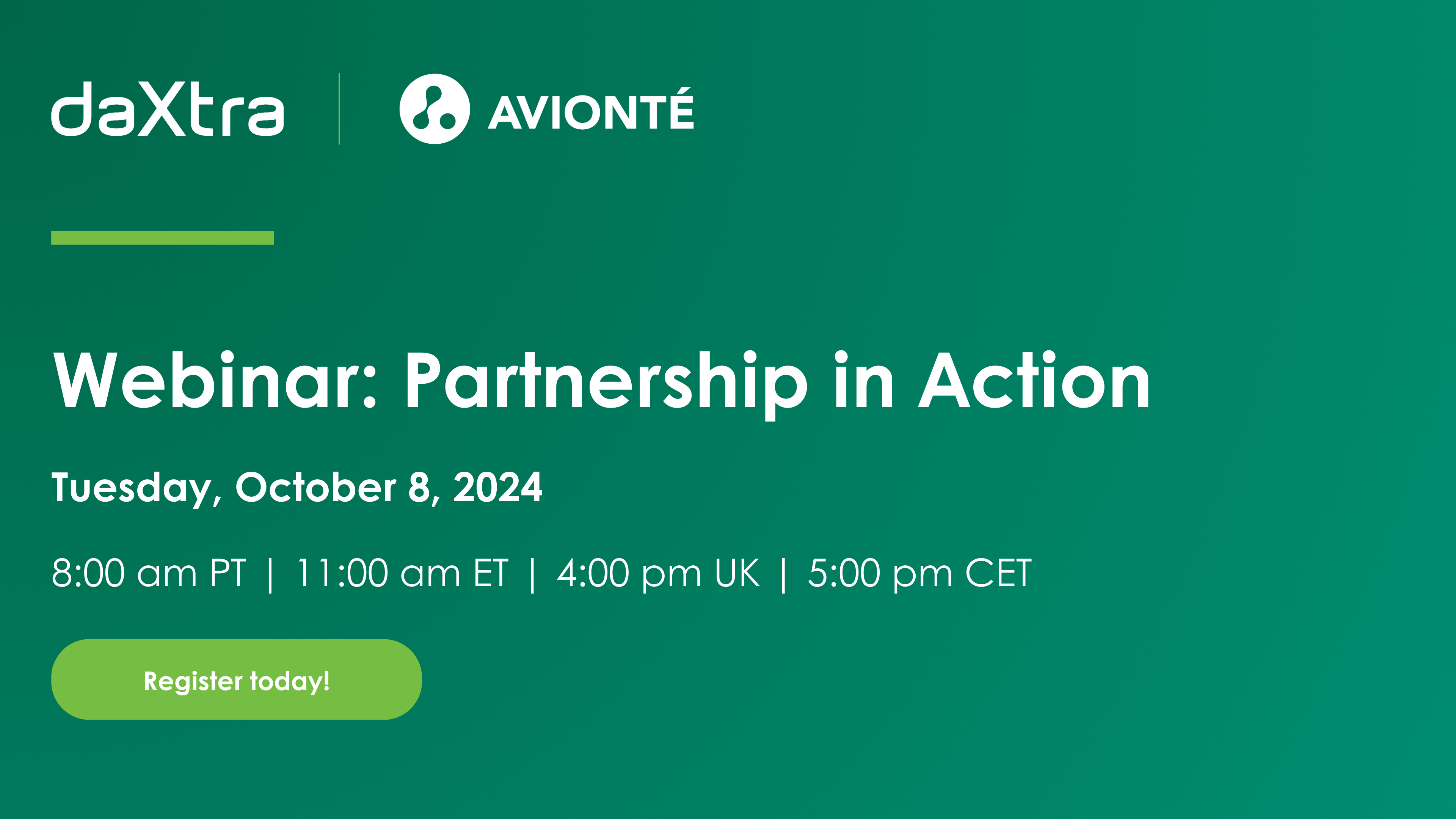 Live Webinar: Daxtra + Avionté - Partnership in Action